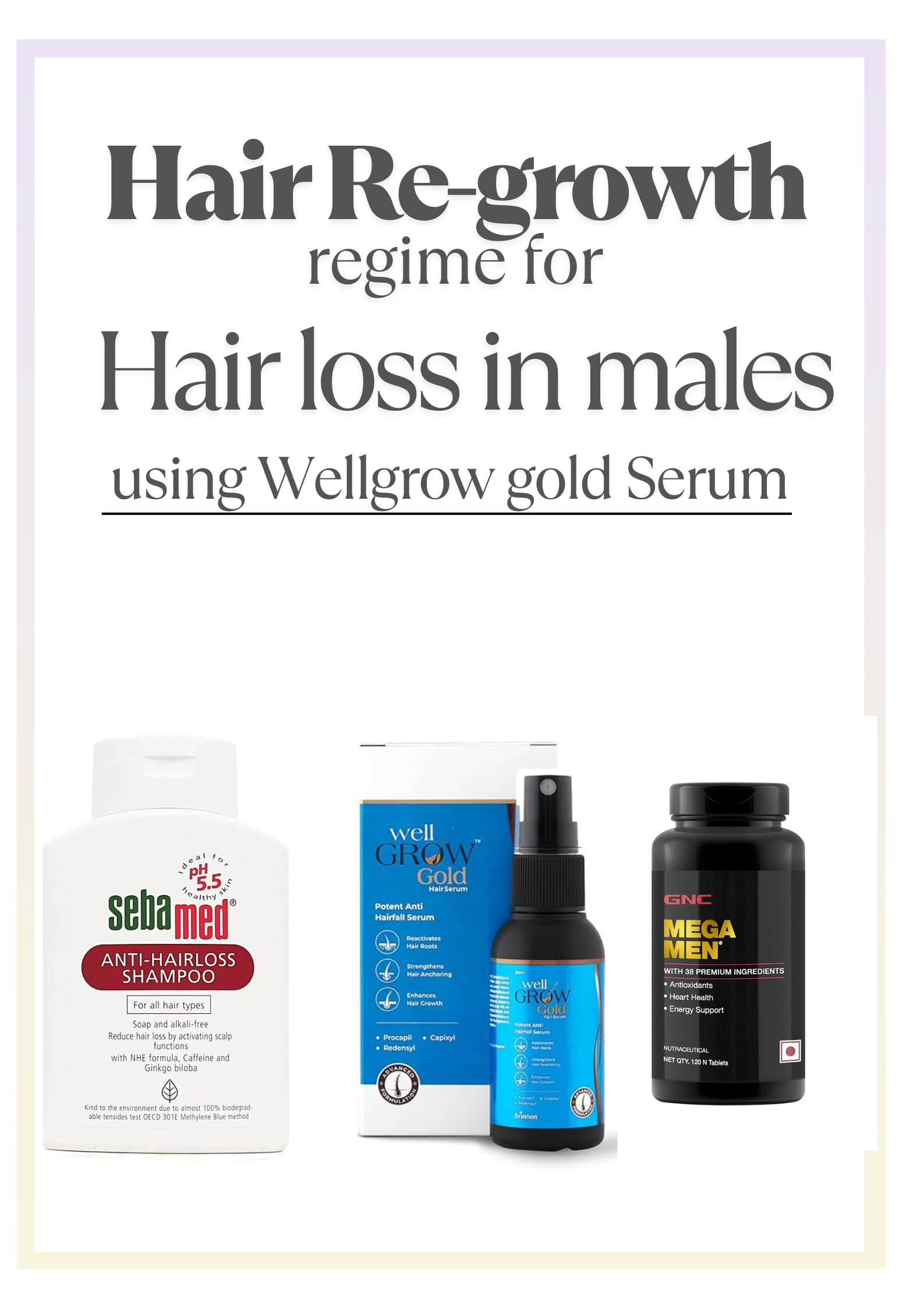 Wellgrow Gold Hair Loss Regime for Males | Dermatocare